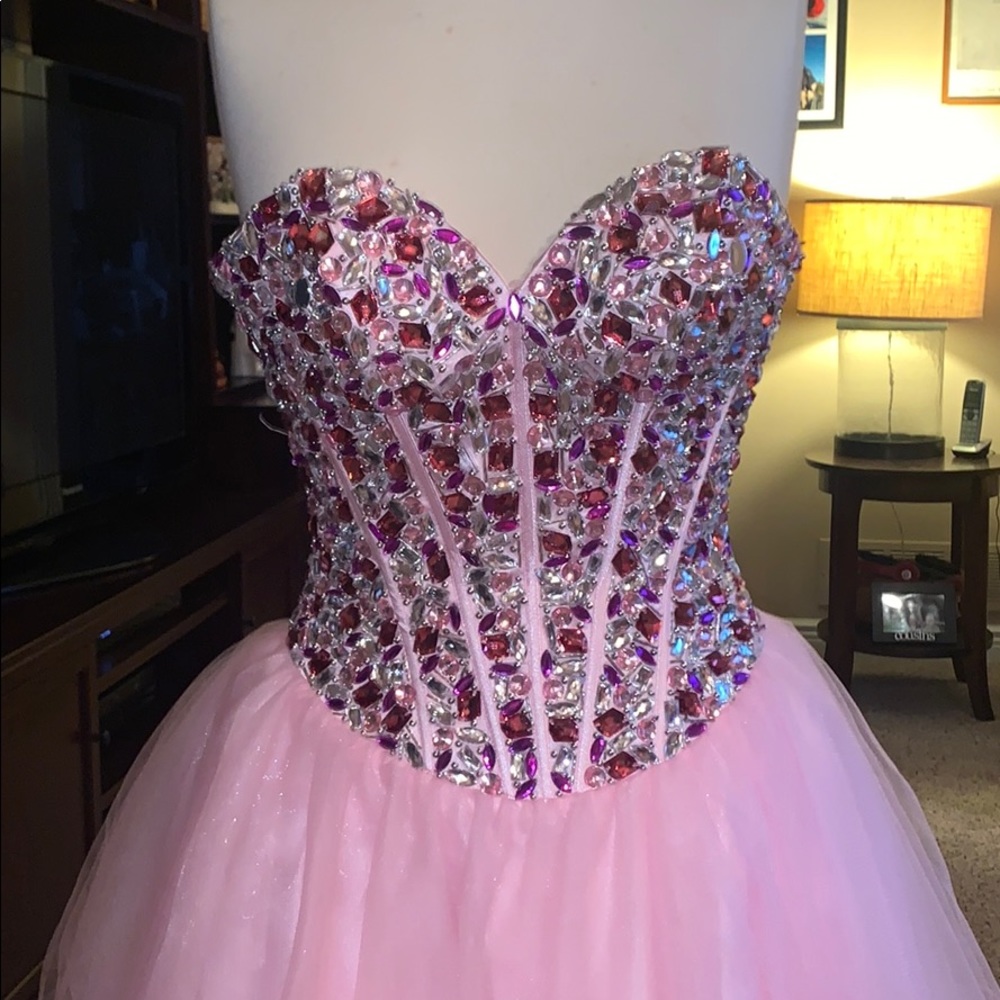 Light Pink Homecoming / Prom Dress - Gem